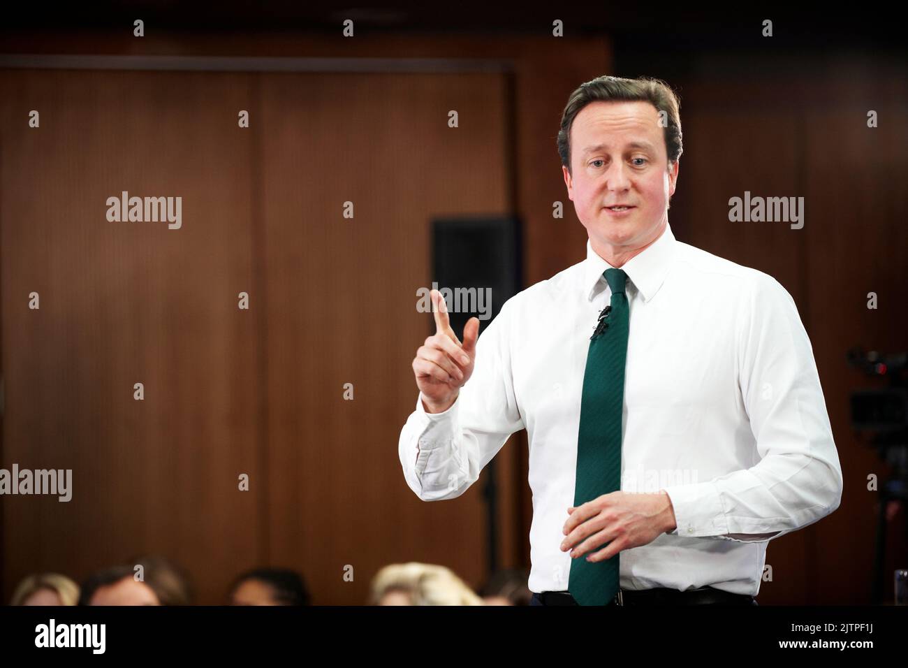 David Cameron speaking at The King's Fund 08/01/10 Stock Photo - Alamy
