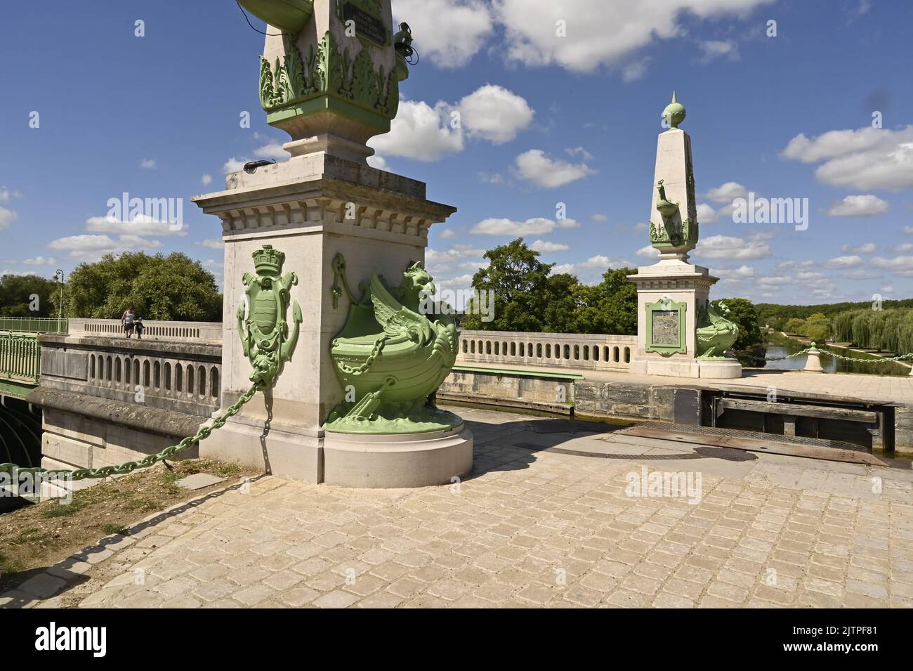 The Pont-Canal of Briare is a metal canal bridge that spans the Loire ...
