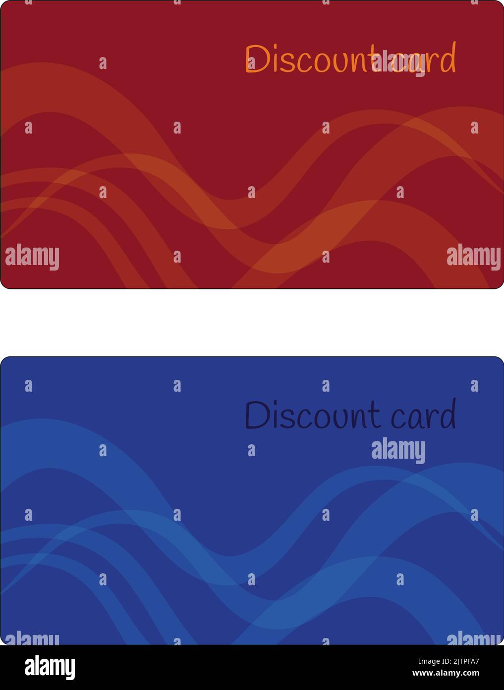 Classic discount cards isolated on white background Stock Vector Image ...