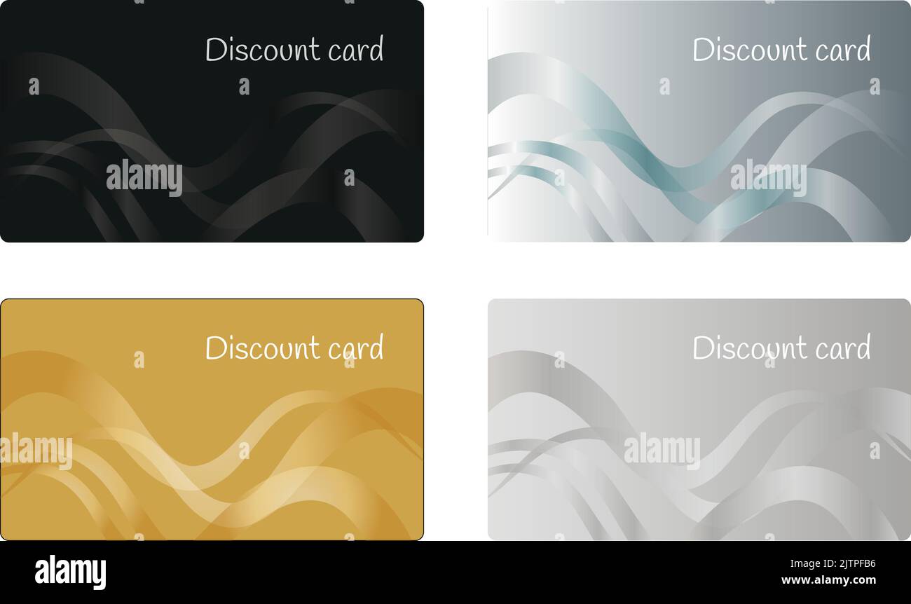 Classic discount cards isolated on white background Stock Vector Image ...