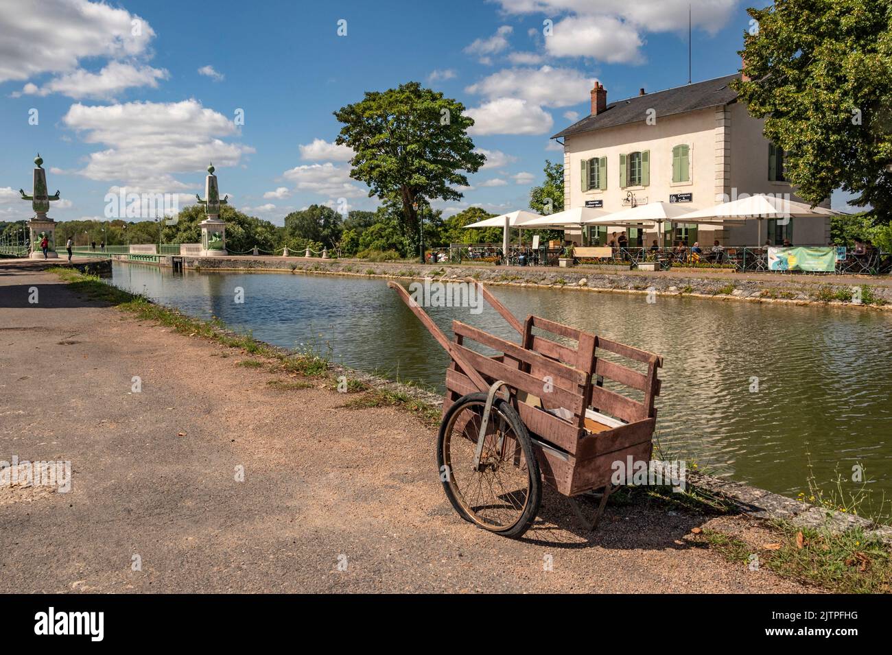 The Pont-Canal of Briare is a metal canal bridge that spans the Loire ...