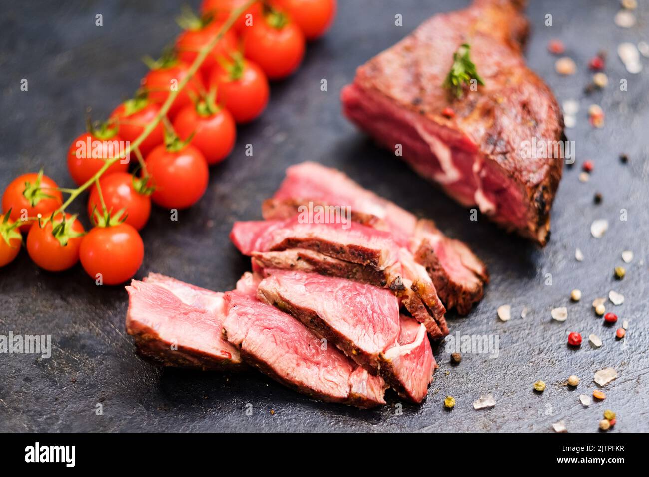 Sliced grilled meat beef hi-res stock photography and images - Alamy