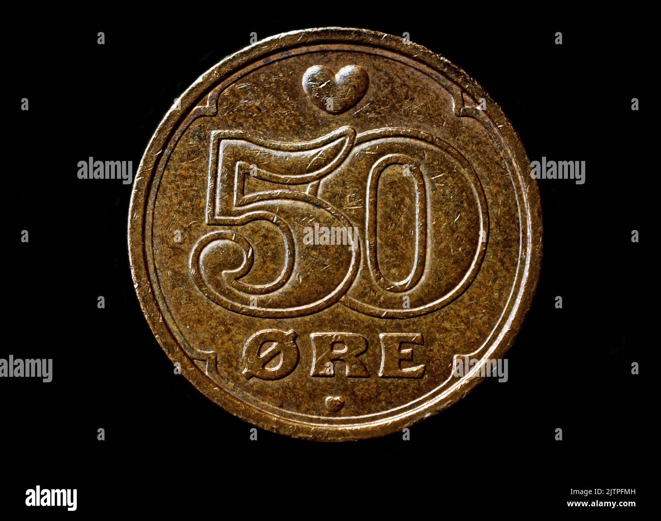 Denmark 50 ore coin hi-res stock photography and images - Alamy