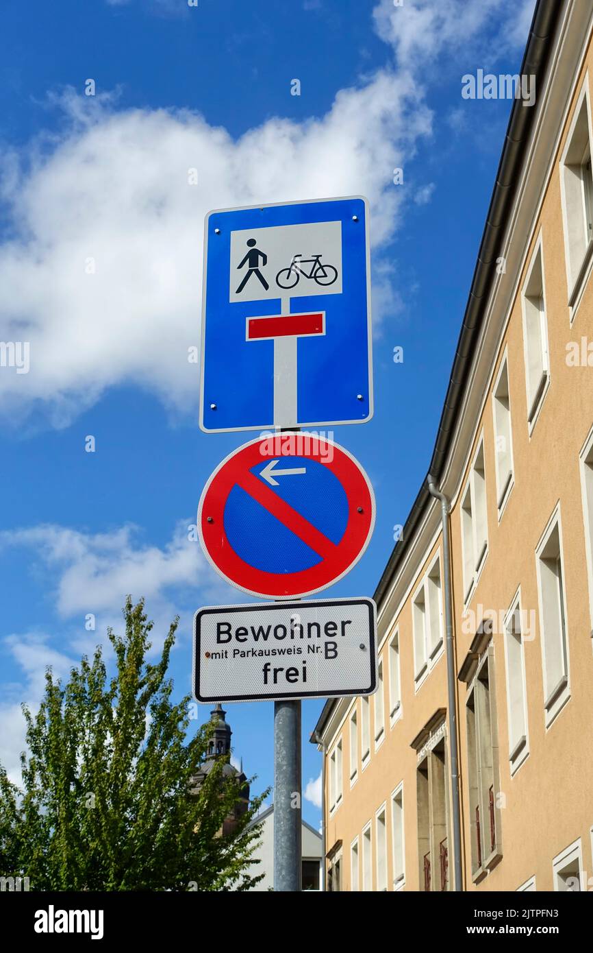Traffic sign, dead end, Potsdam, Germany Stock Photo - Alamy
