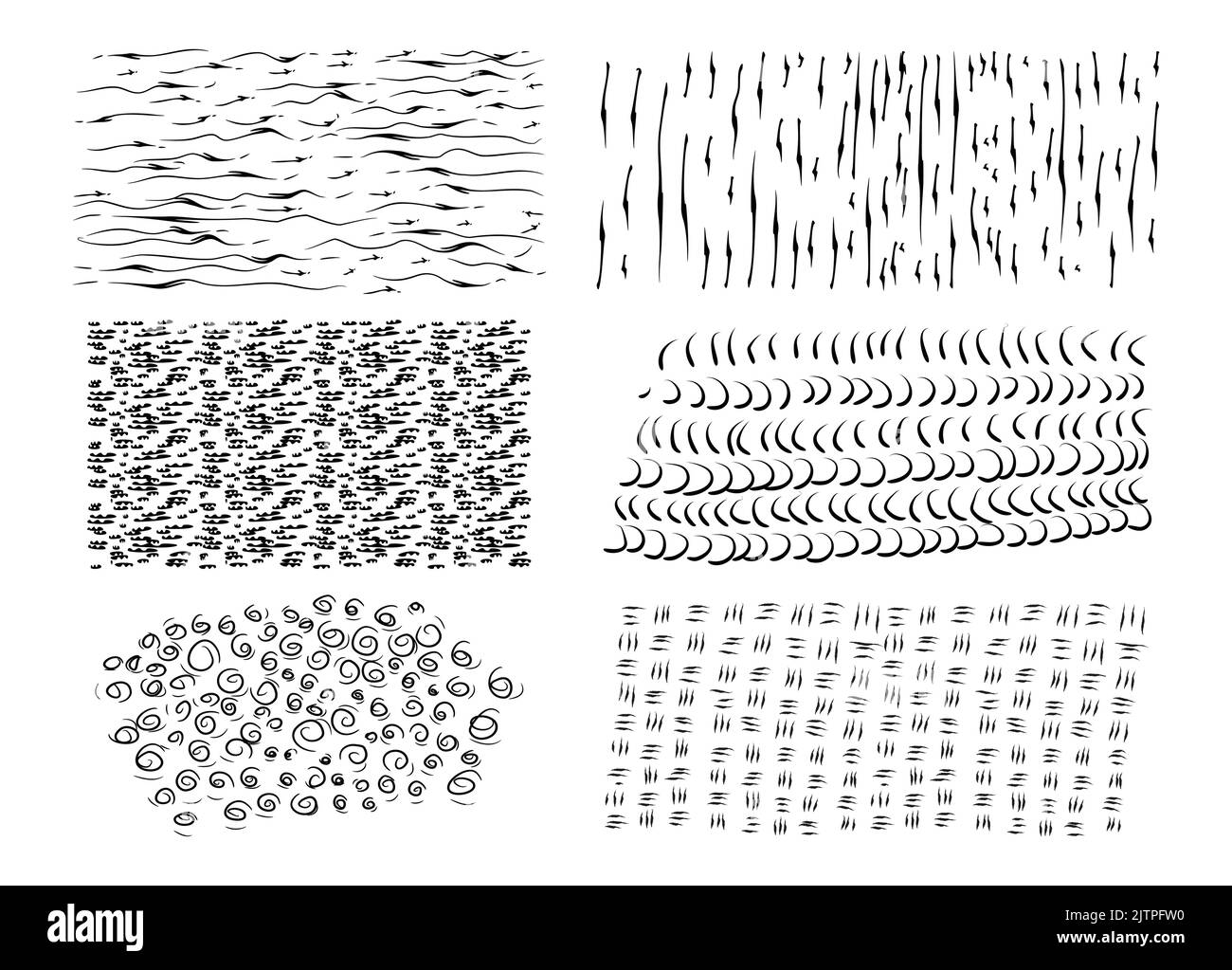 Set of handmade lines. Hand drawn doodle lines. Art Lines. Isolated on ...