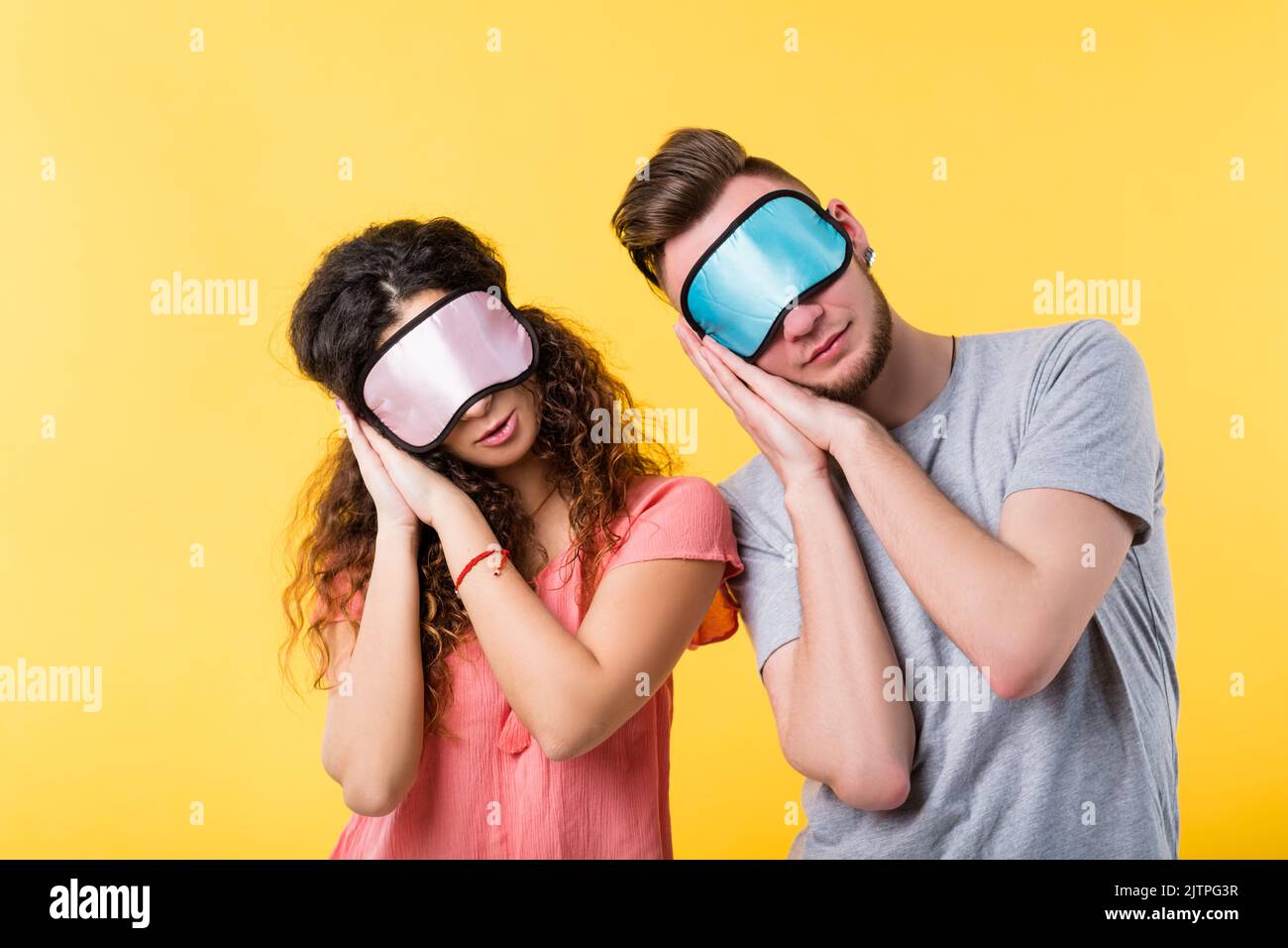 bedtime healthy lifestyle young couple sleep Stock Photo - Alamy