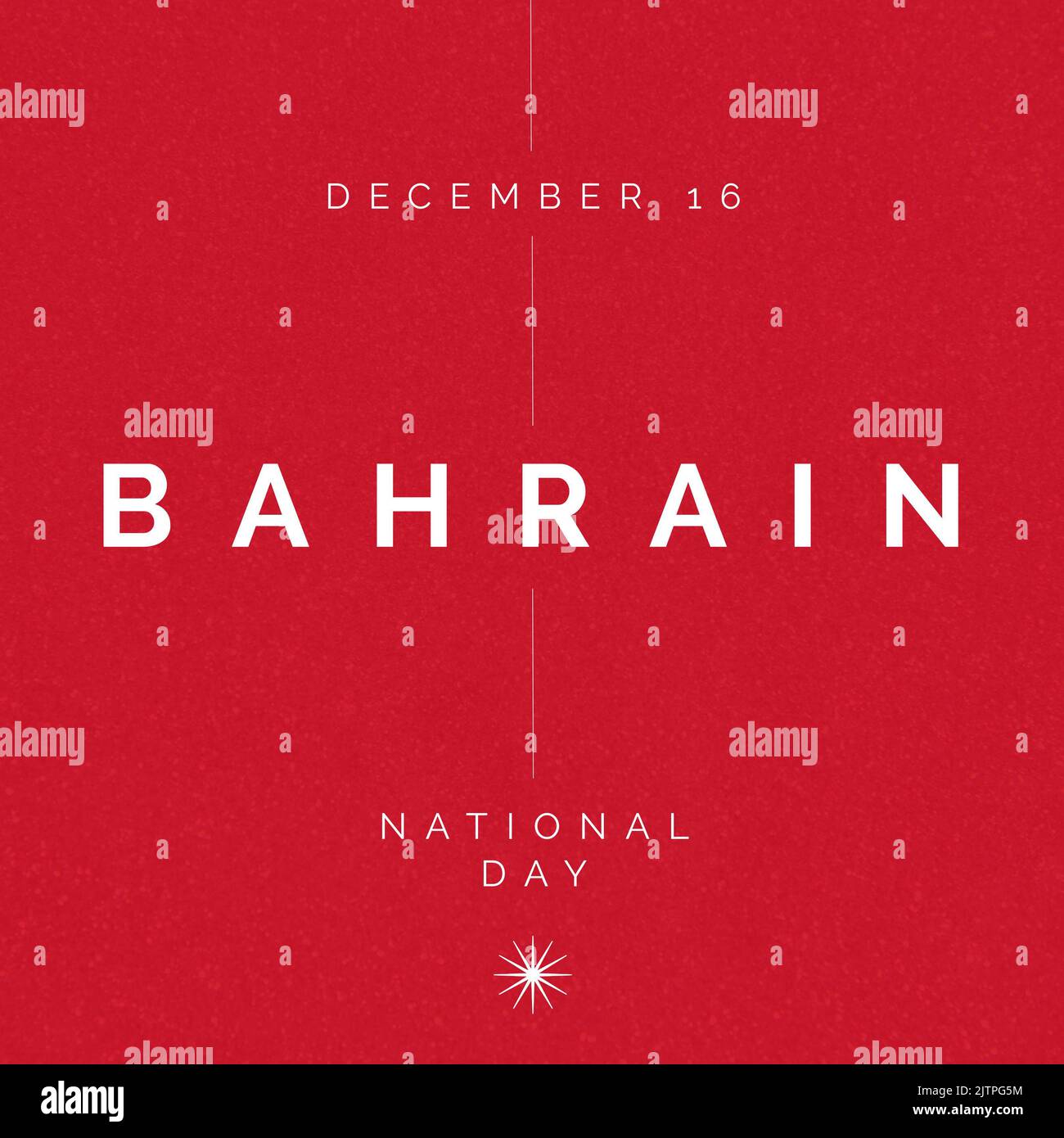 Composition of bahrain national day text over red background Stock ...