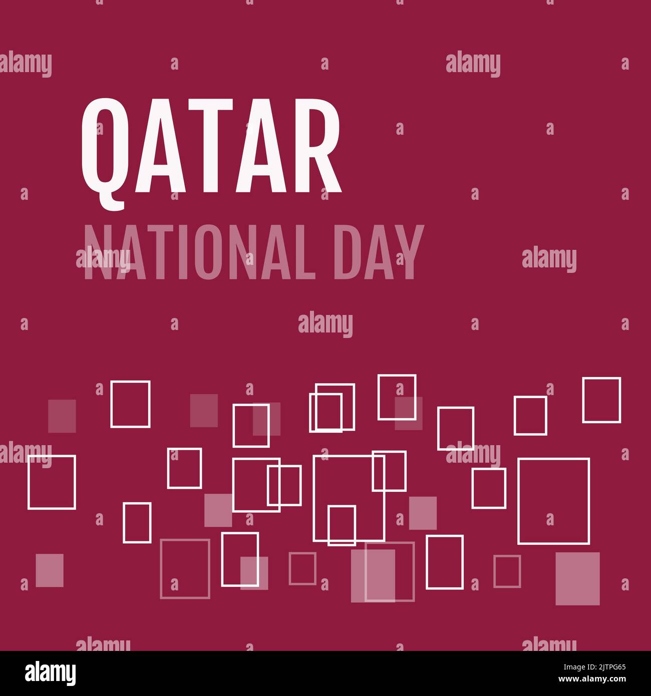 Illustrative image of qatar national day text with rectangular shapes ...