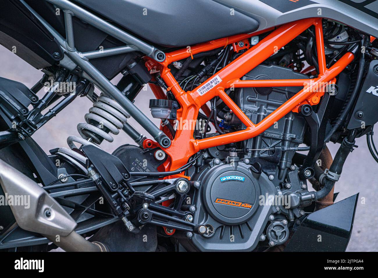 1 September 2022: KTM 125 Duke racing motorcycle Stock Photo - Alamy