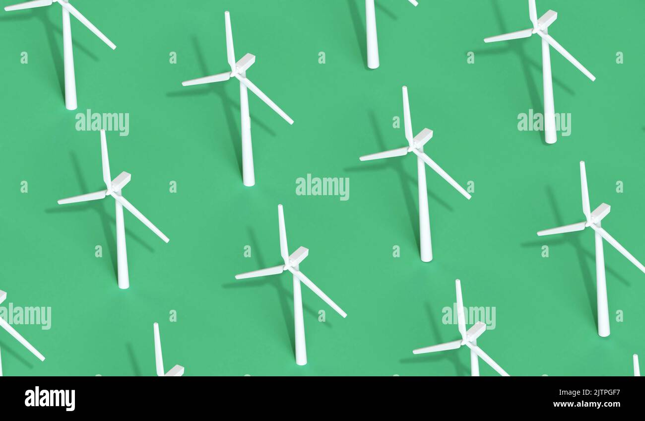 Wind turbine isometric background pattern. Green energy concept. 3D ... Wind turbine isometric background pattern. Green energy concept. 3D ...