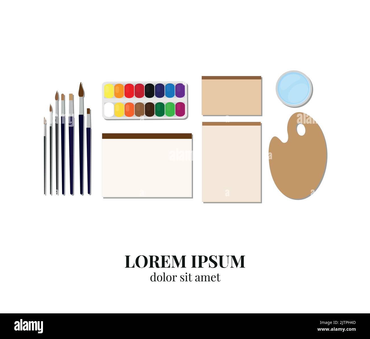 Painting artist tools isolated on white background Stock Vector Image ...