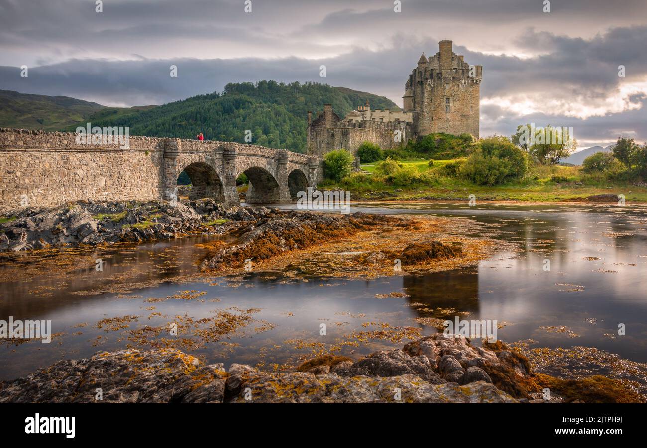 Eilean Donan Castle. Founded on a small tidal island where three sea ...