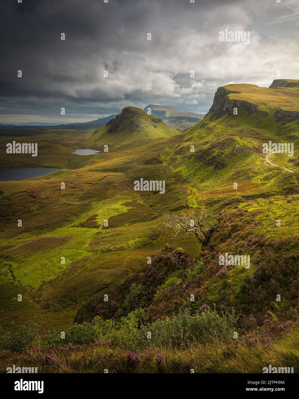 The trotternish from the Quiraing path, Isle of Skye, Scotland. The ...