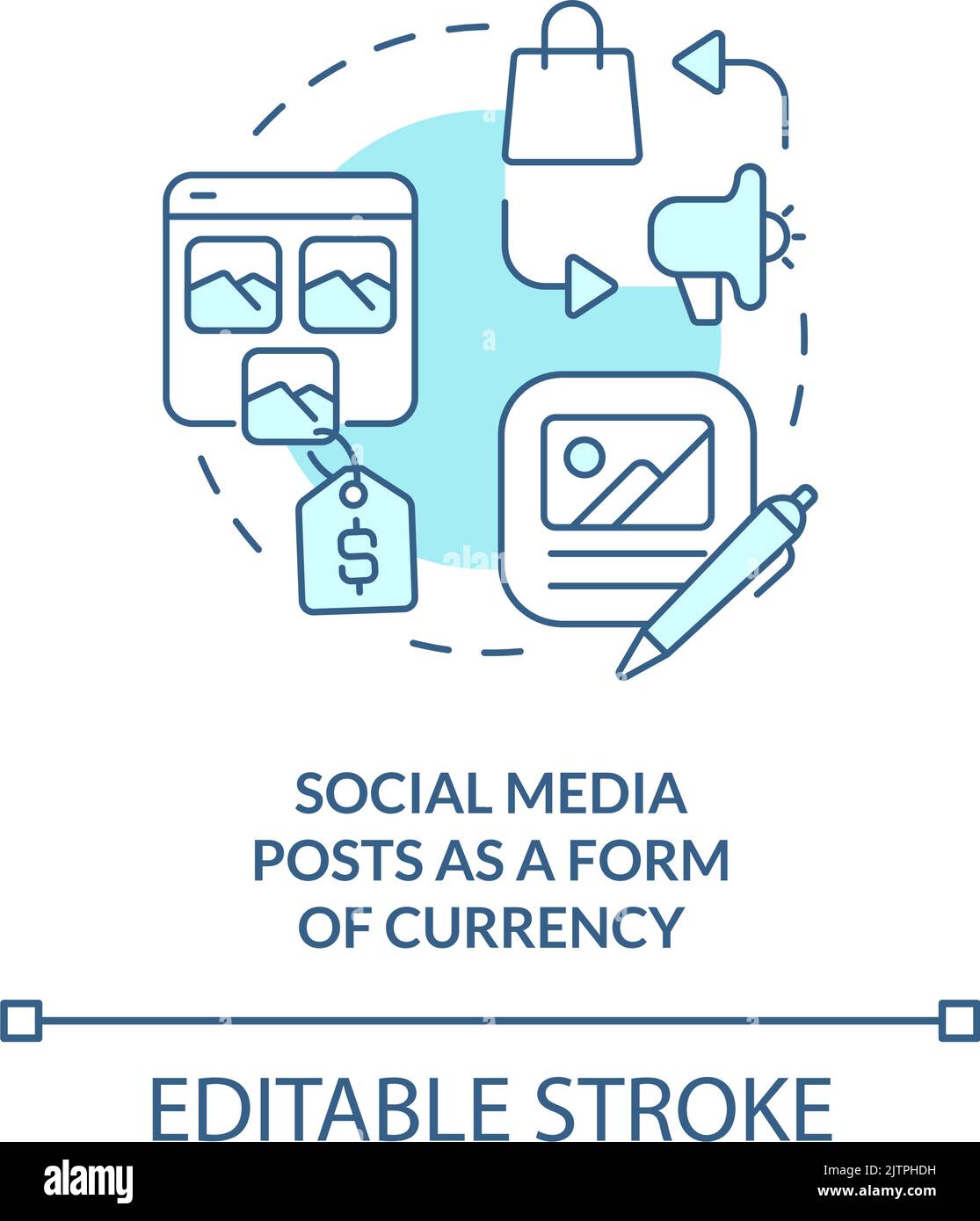 Social media posts as form of currency turquoise concept icon Stock ... Social media posts as form of currency turquoise concept icon Stock ...