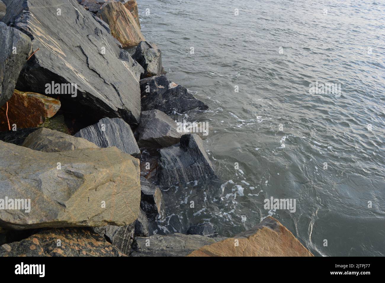 Man-made barrier to rising ocean levels Stock Photo - Alamy