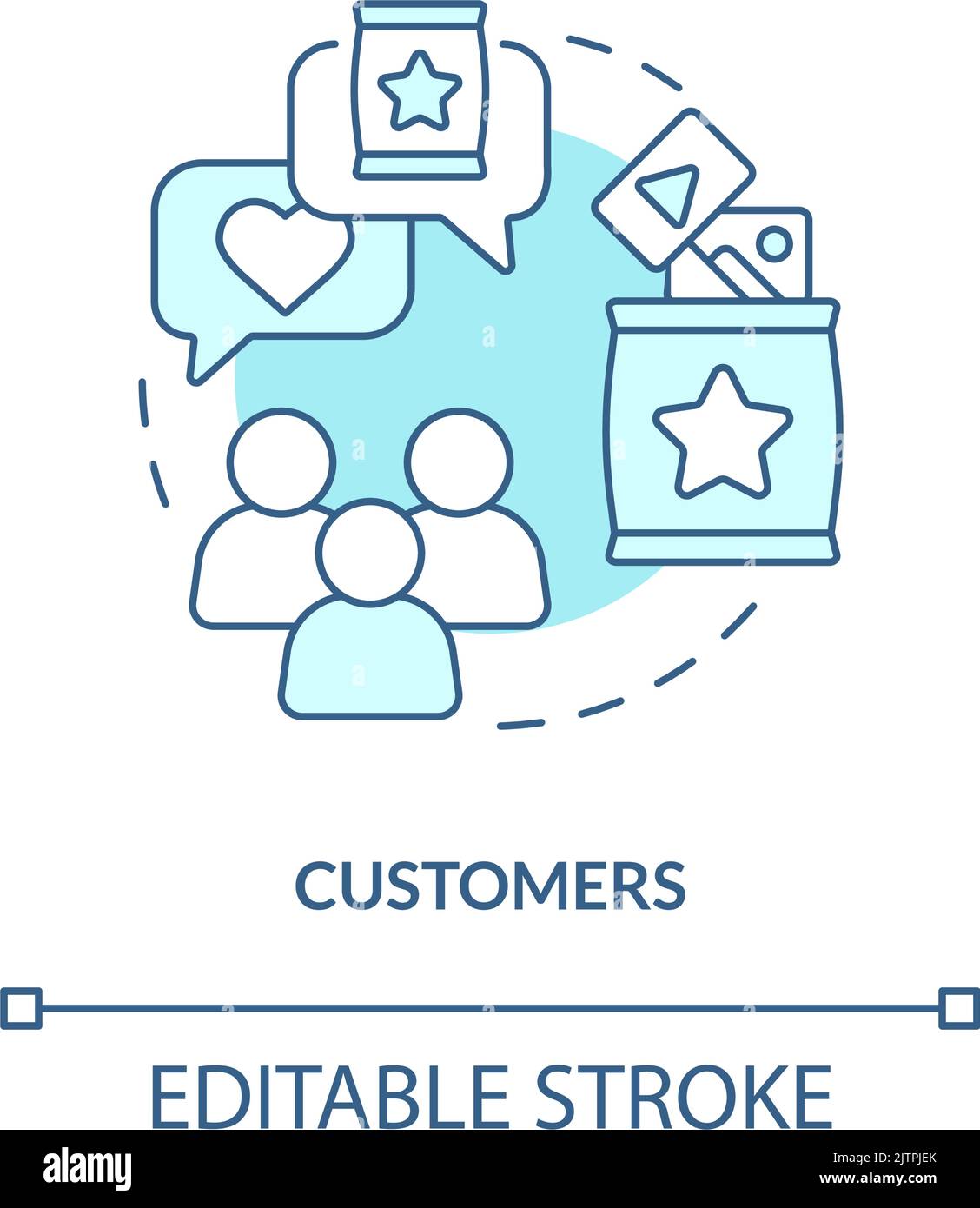 Target customers line icon Stock Vector Images - Alamy