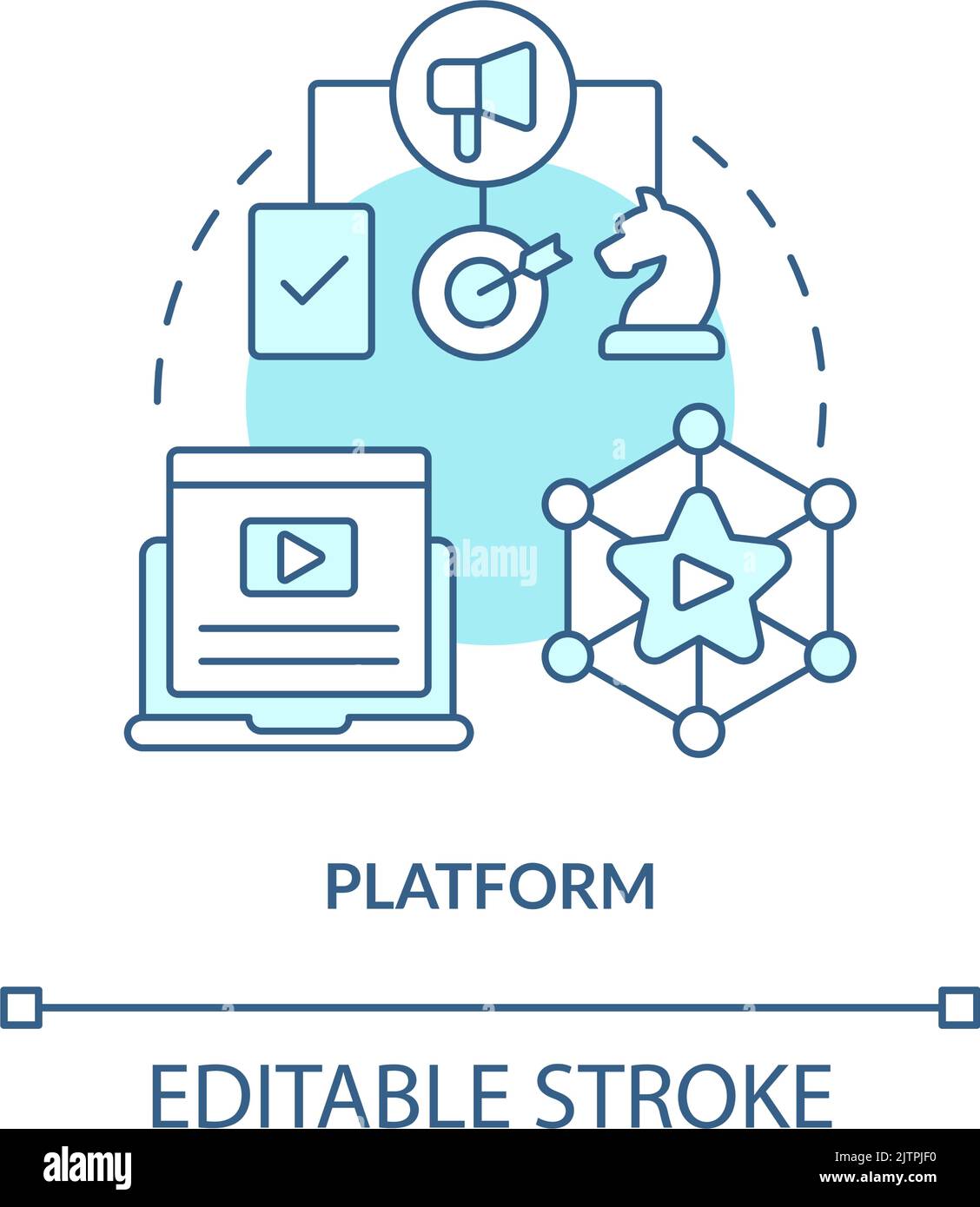 Platform turquoise concept icon Stock Vector Image & Art - Alamy