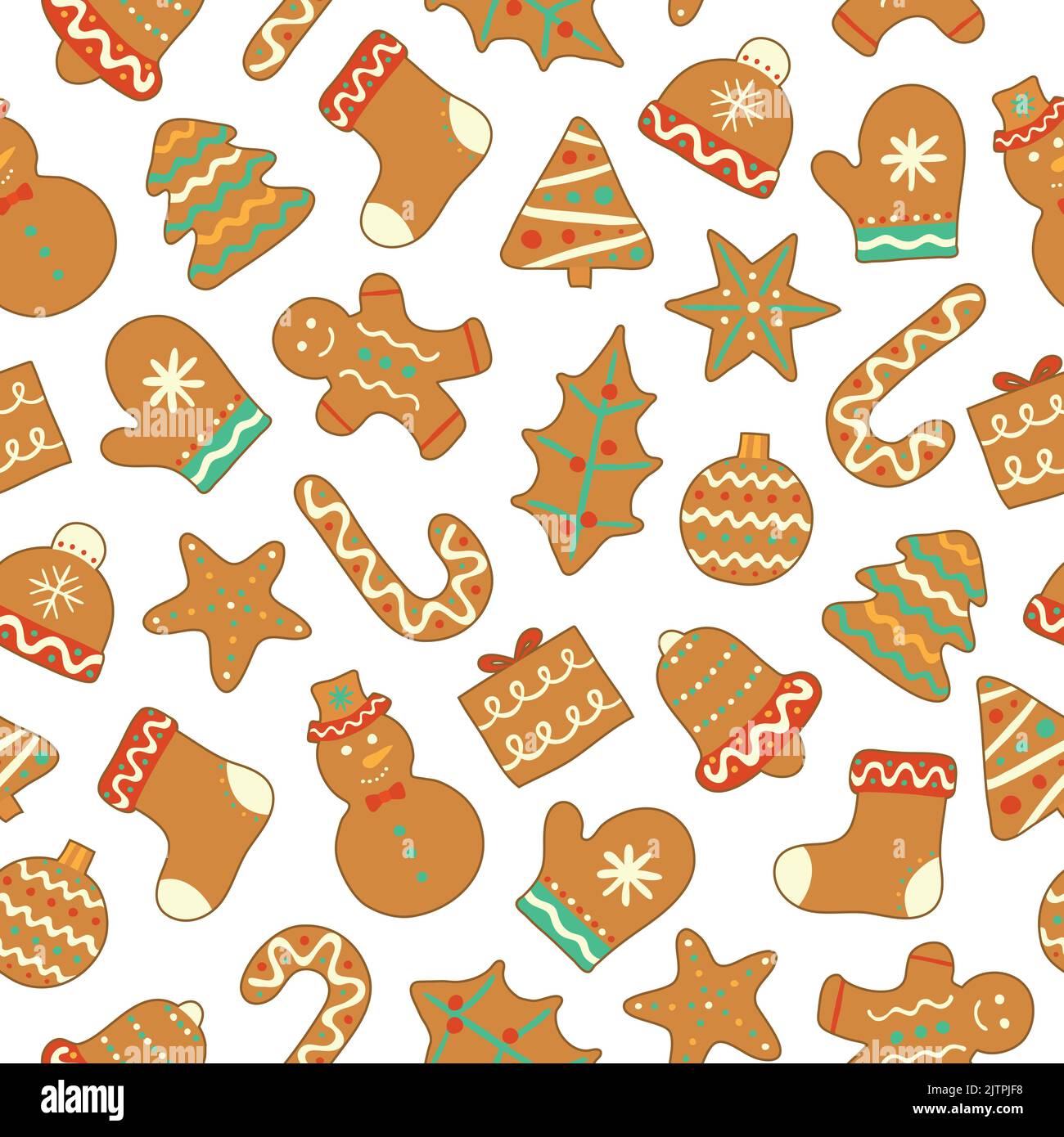 Gingerbread man repeat pattern hi-res stock photography and images - Alamy