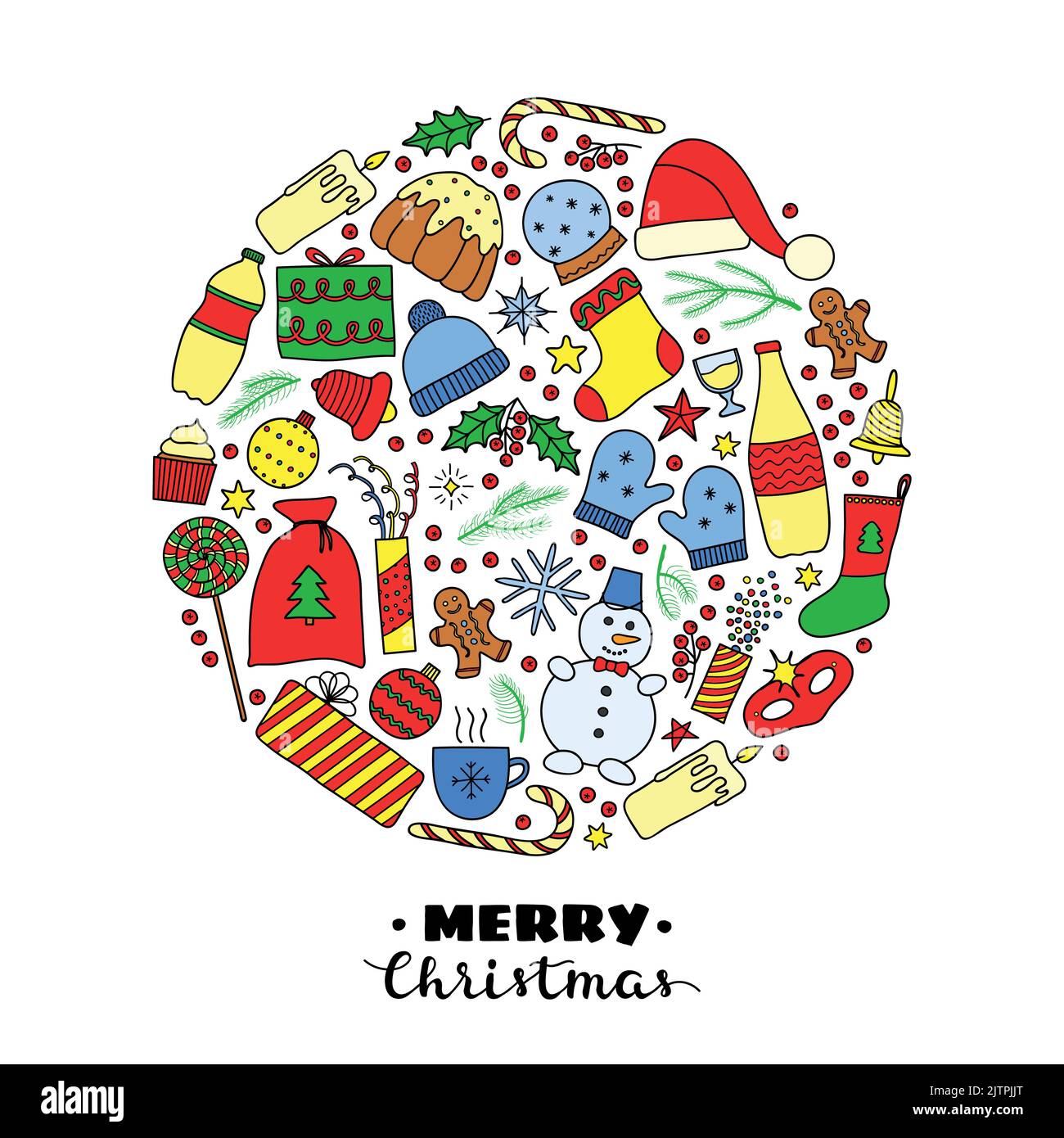 Tree present sock shape Cut Out Stock Images & Pictures - Alamy