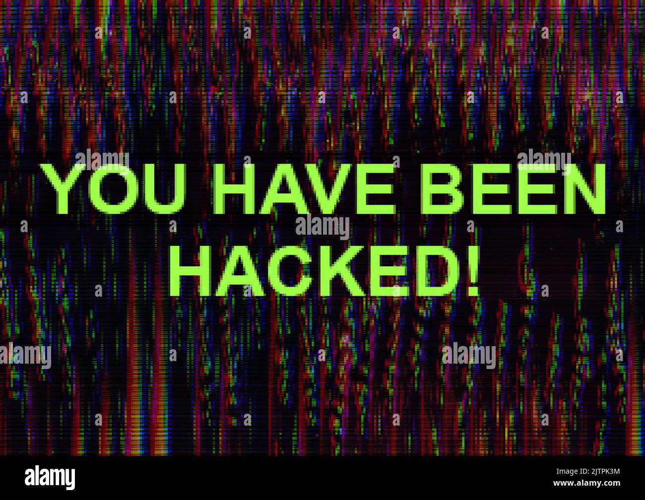 hacker attack warning system breakdown pixel Stock Photo - Alamy