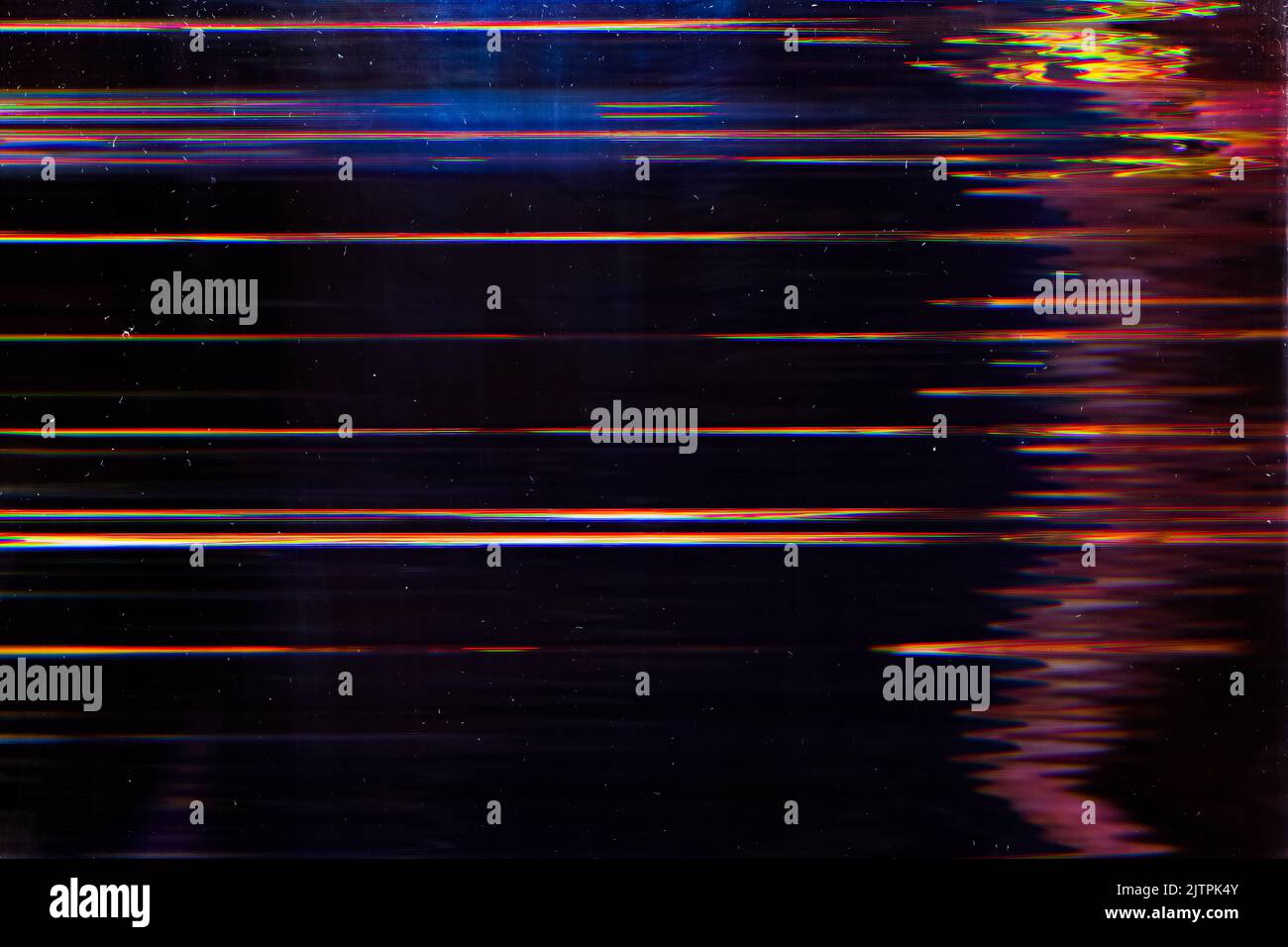 glitch overlay display damage glowing stripes dust Stock Photo - Alamy
