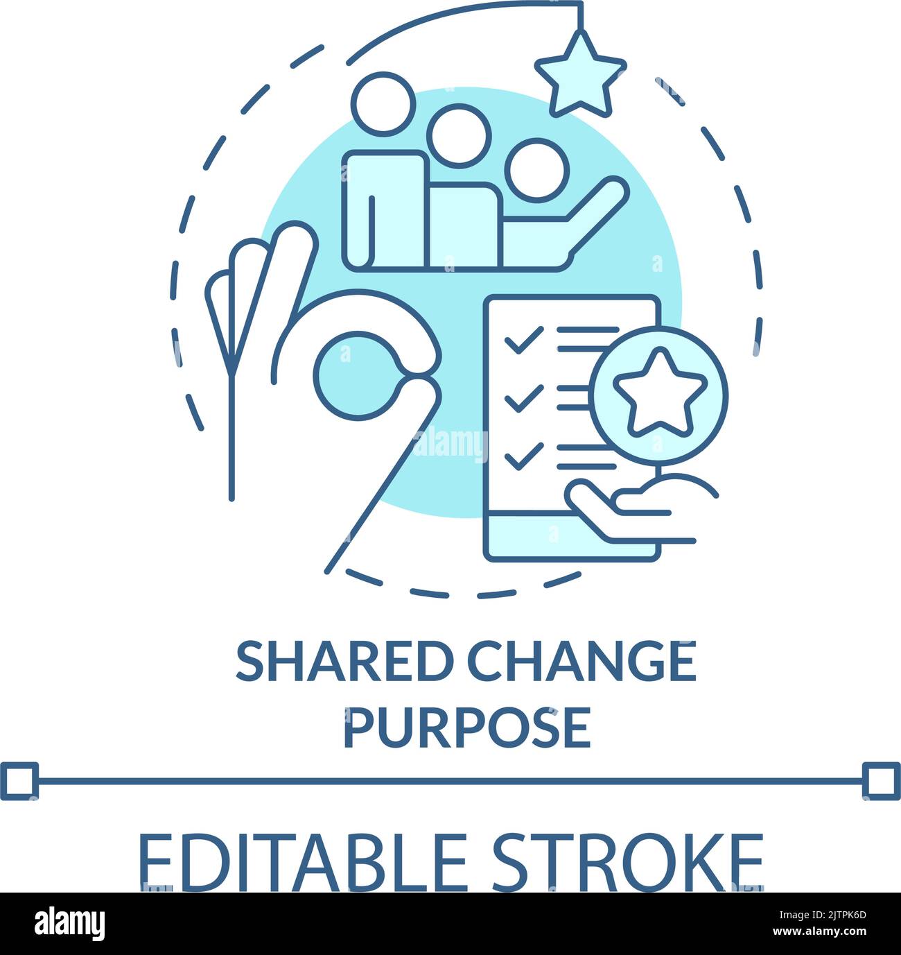 Shared change purpose turquoise concept icon Stock Vector Image & Art - Alamy