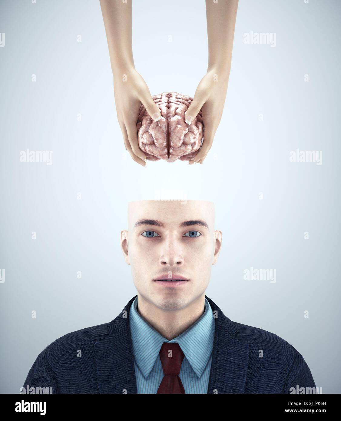 Half part of human brain hi-res stock photography and images - Alamy