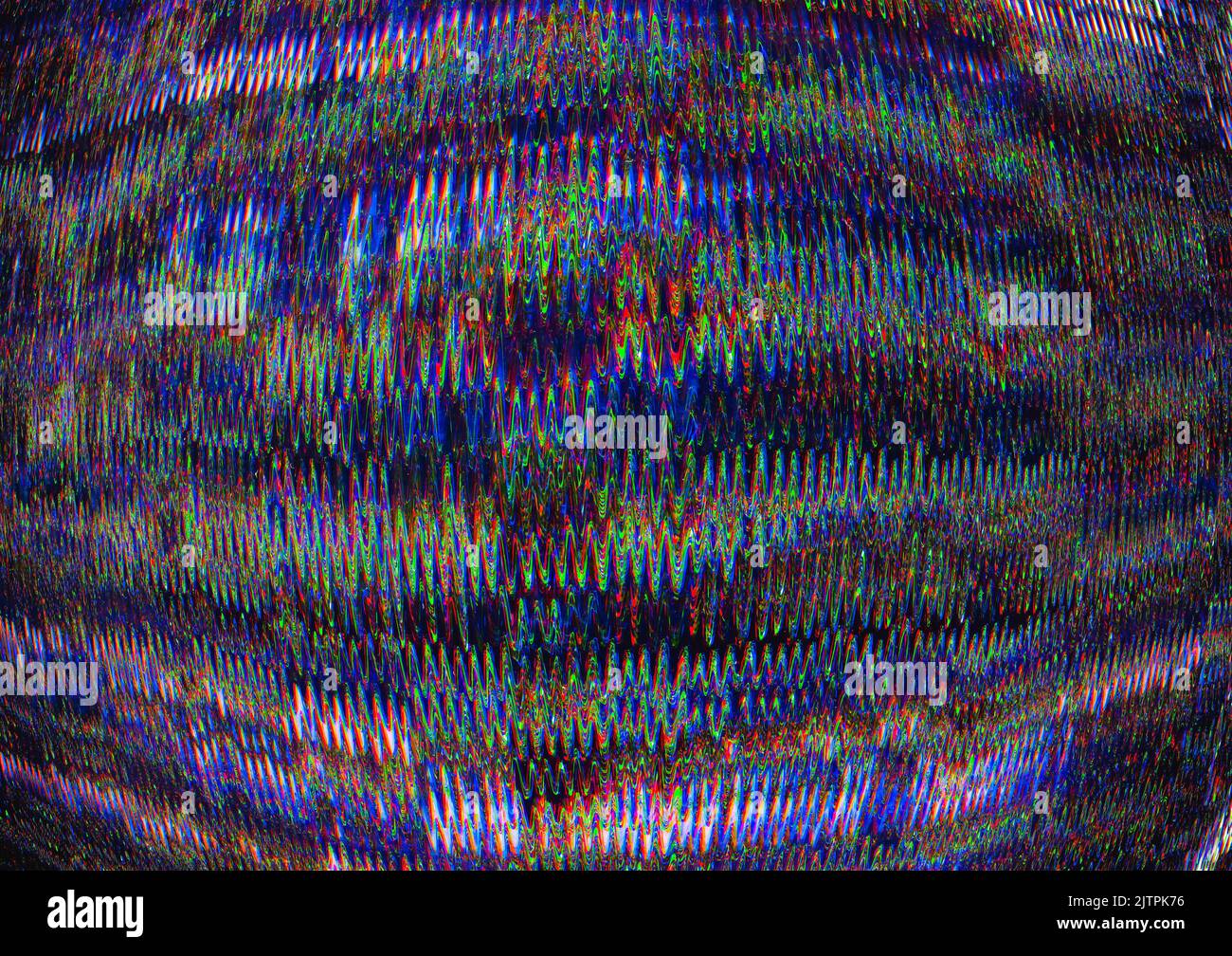 distorted screen glitch error purple static noise Stock Photo - Alamy