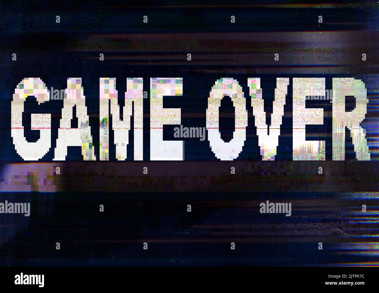 game over message distorted screen static noise Stock Photo - Alamy game over message distorted screen static noise Stock Photo - Alamy