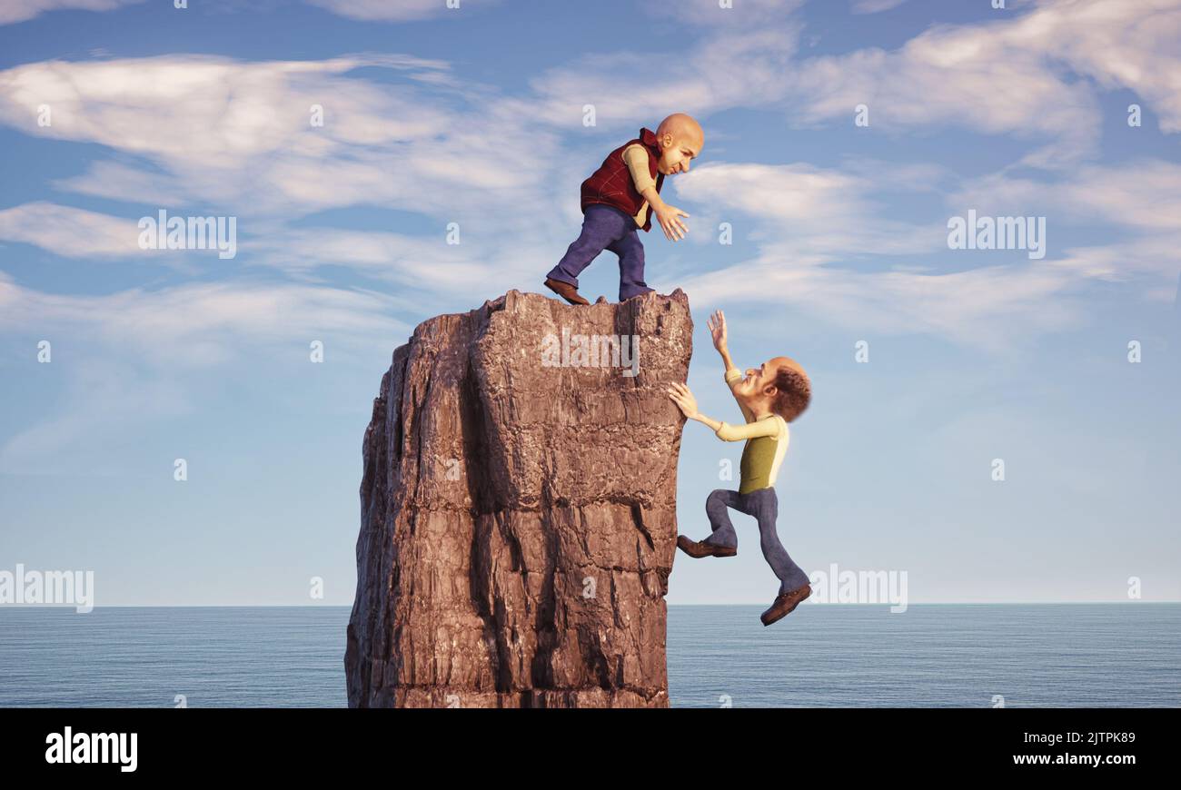 3d man helping hi-res stock photography and images - Alamy