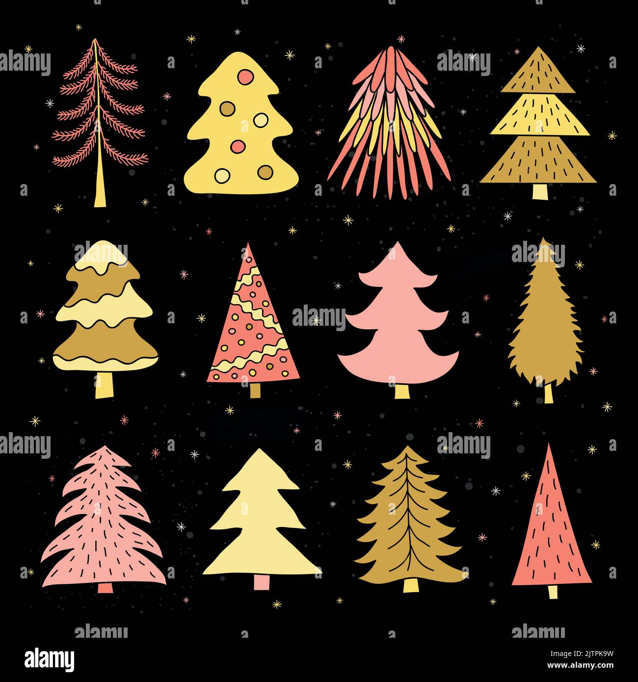 Silver fir trees Stock Vector Images - Alamy