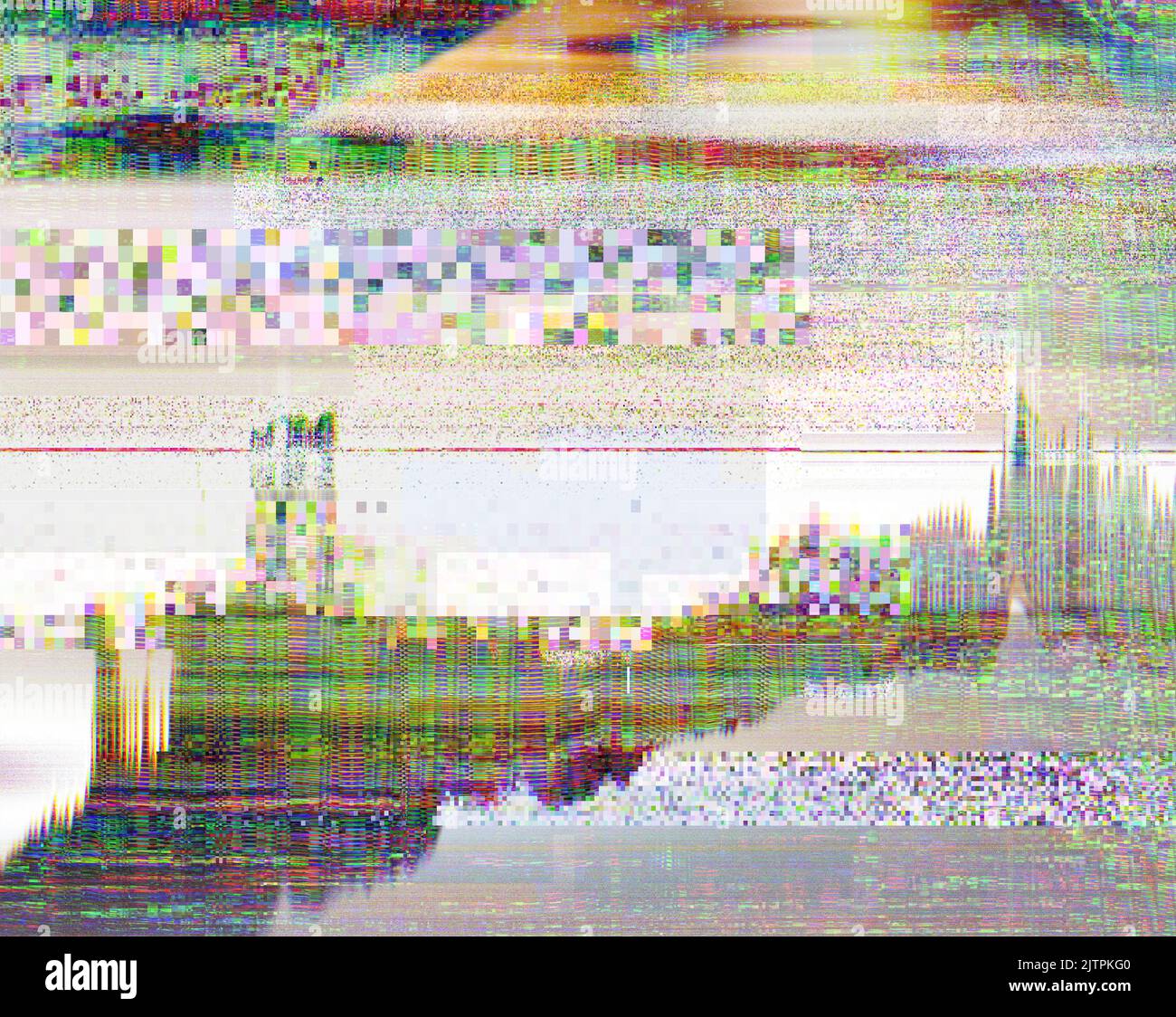 glitch art signal error pixel static noise pattern Stock Photo - Alamy