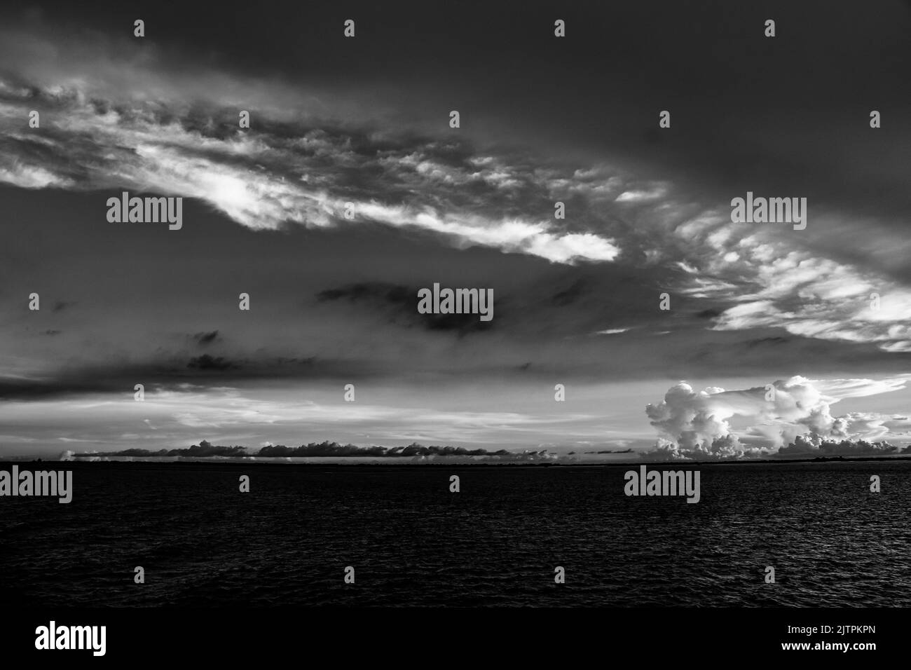 Summer cloudy sky on the river in Bangladesh on August 4, 2022, from ...