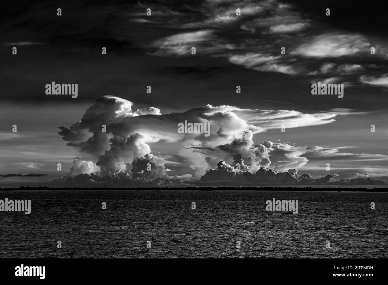 Summer cloudy sky on the river in Bangladesh on August 4, 2022, from ...