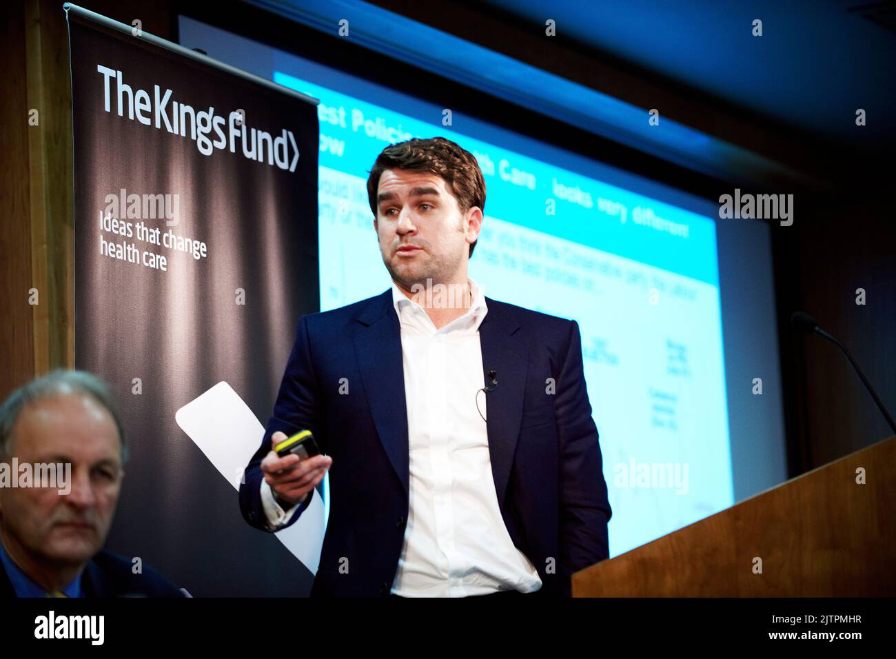 Andy Burnham, Richard Vize, Dan Wellings and Chris Ham speaking at The ...