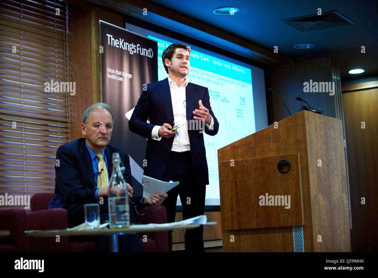 Andy Burnham, Richard Vize, Dan Wellings and Chris Ham speaking at The ...