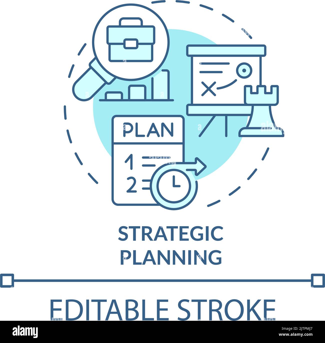 Build planning line icon Cut Out Stock Images & Pictures - Alamy