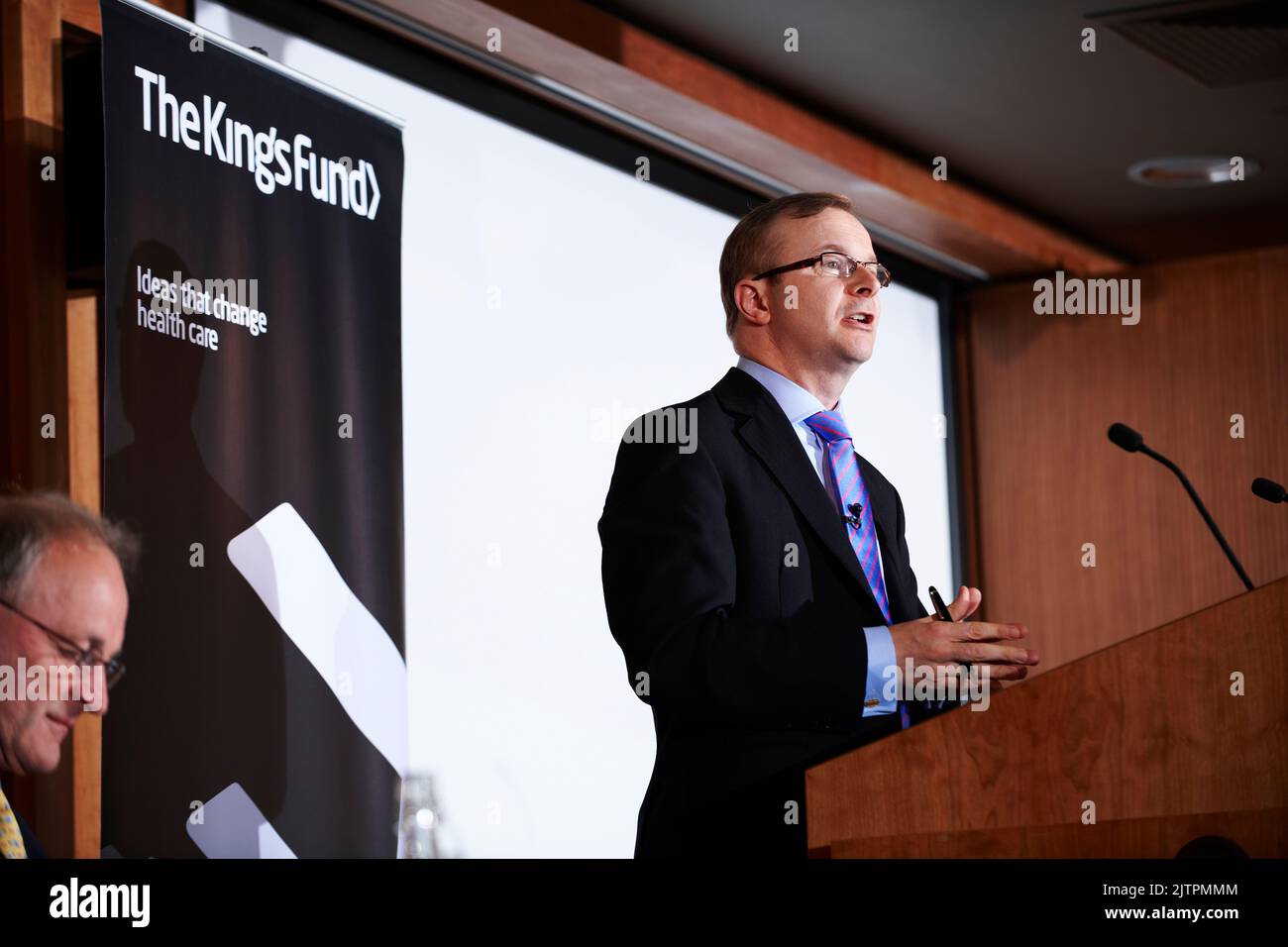 Andy Burnham, Richard Vize, Dan Wellings and Chris Ham speaking at The ...