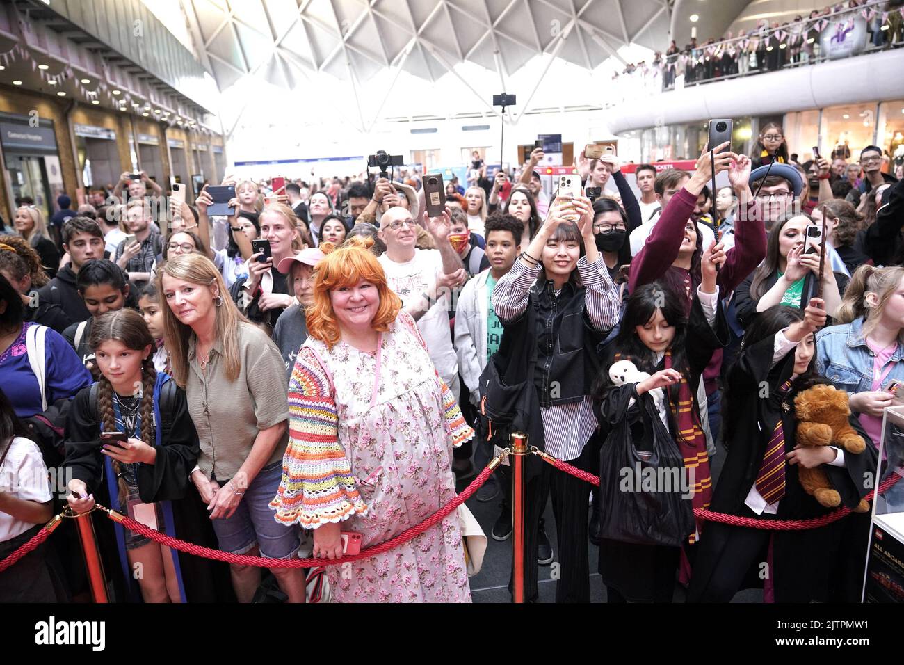 Harry Potter fans at the Back to Hogwarts event at King's Cross station ...