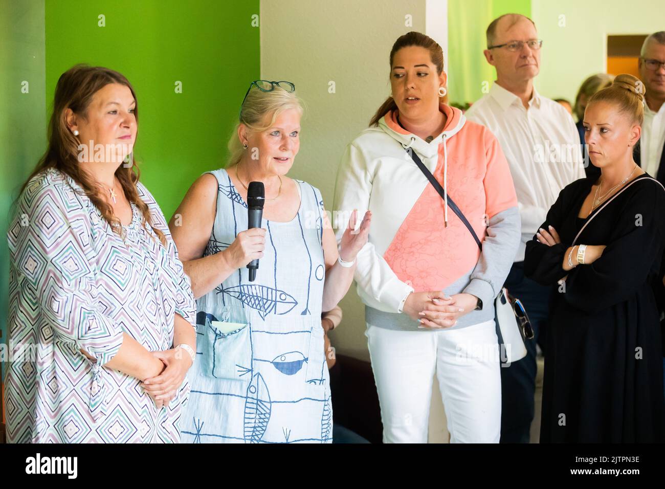 Berlin, Germany. 01st Sep, 2022. Marina Bikadi (l-r), Astrid Egel, both ...