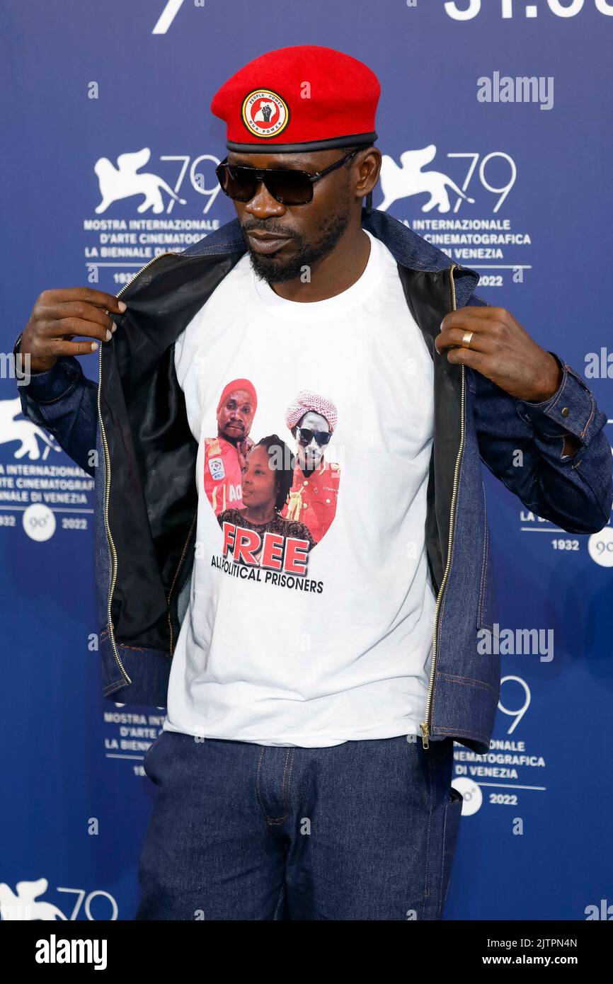 Bobi Wine poses at the photocall of 'Bobi Wine: Ghetto President ...