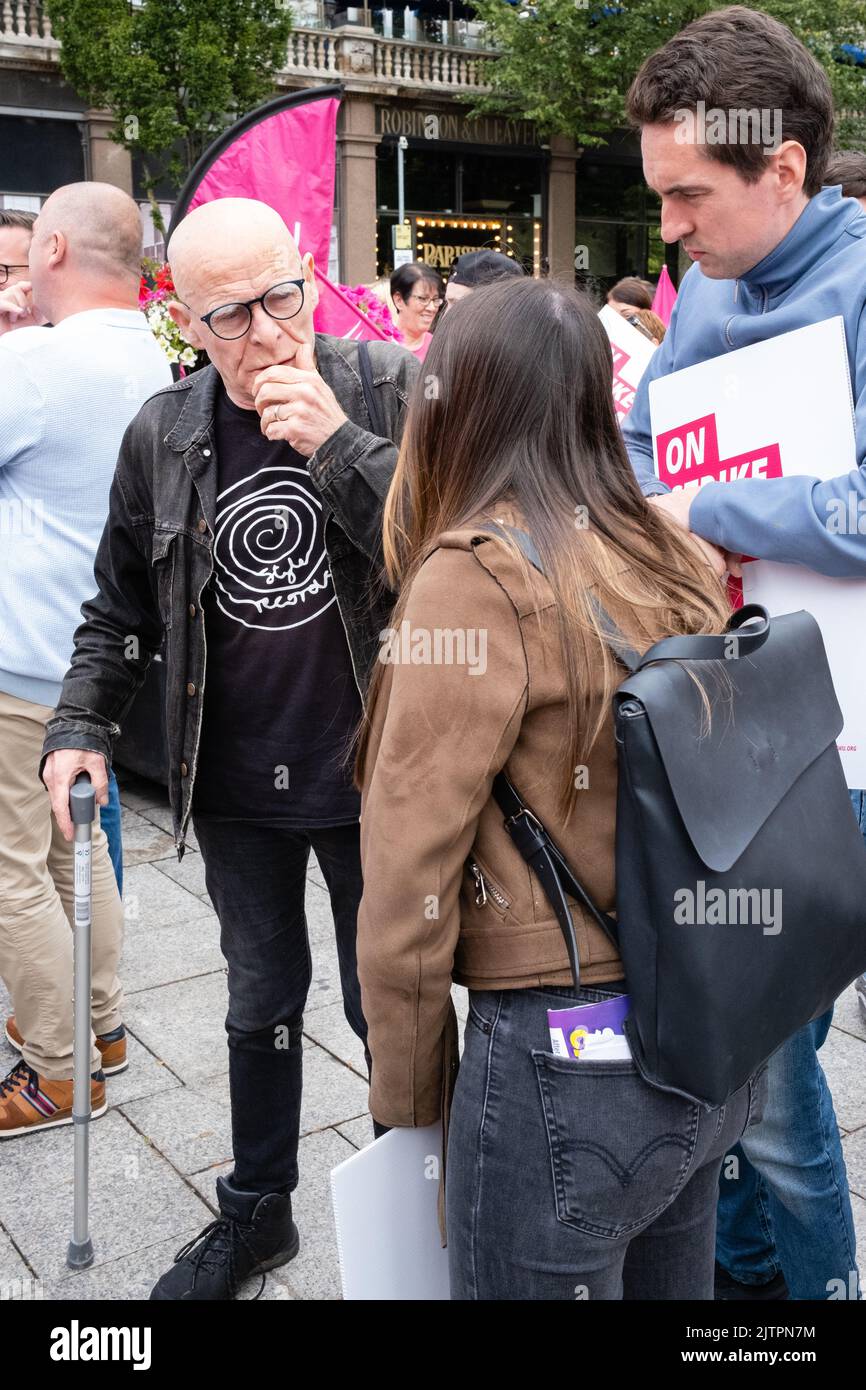Belfast, United Kingdom. 31 Aug, 2022. Eamonn McCann (in black) veteran ...