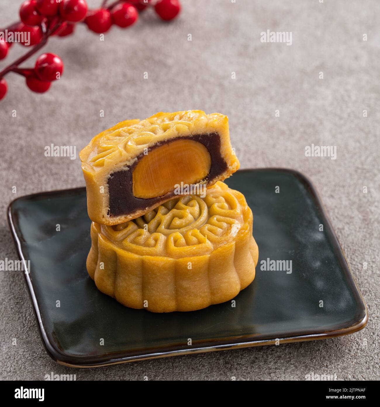 Delicious Cantonese moon cake for Mid-Autumn Festival food mooncake on ...
