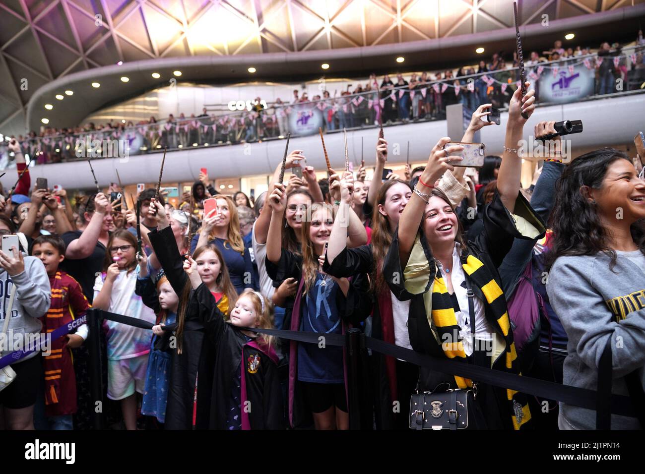 Harry Potter fans at the Back to Hogwarts event at King's Cross station ...
