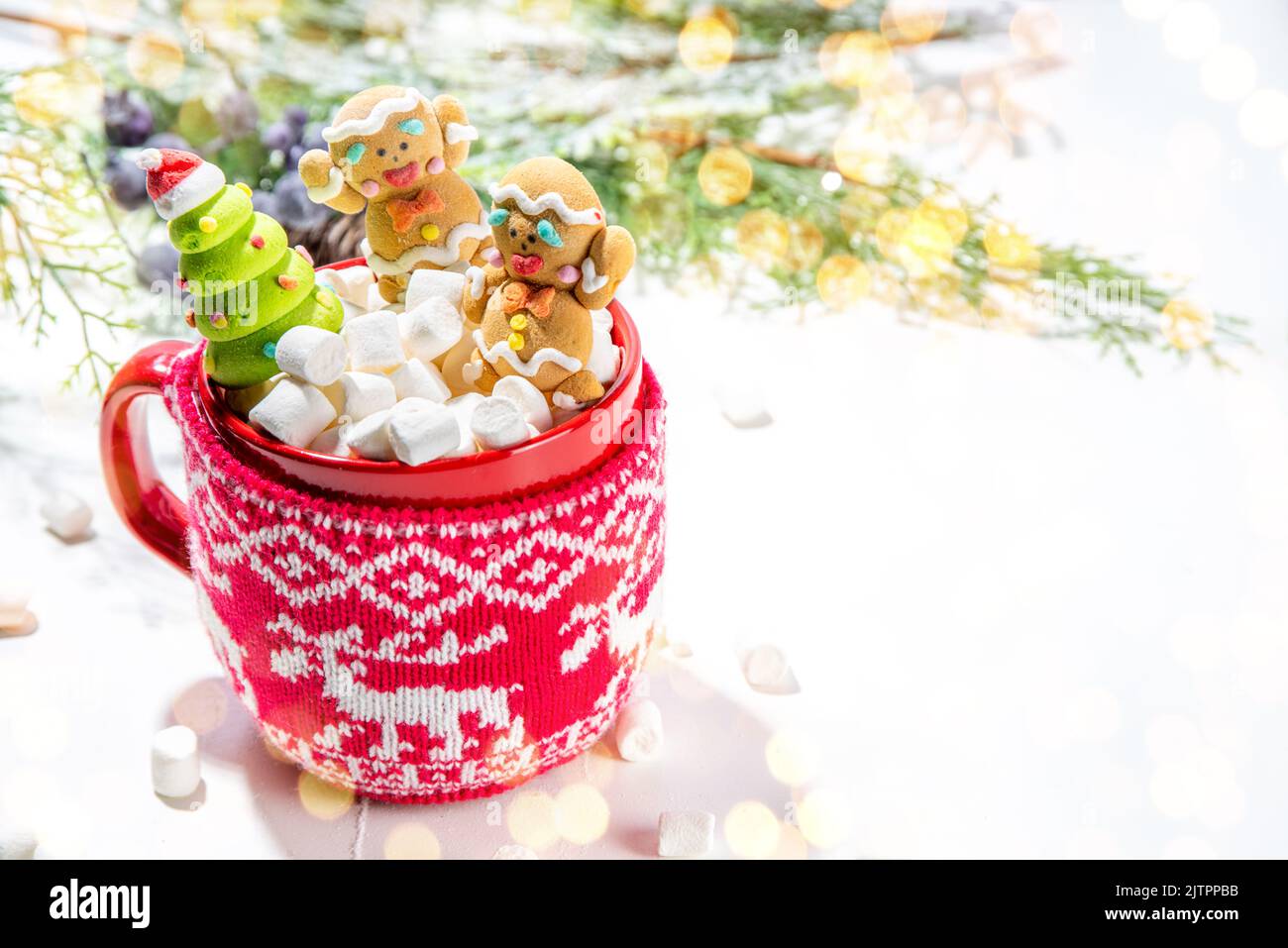 Christmas hot chocolate mug with funny cute gingerbread man made from ...