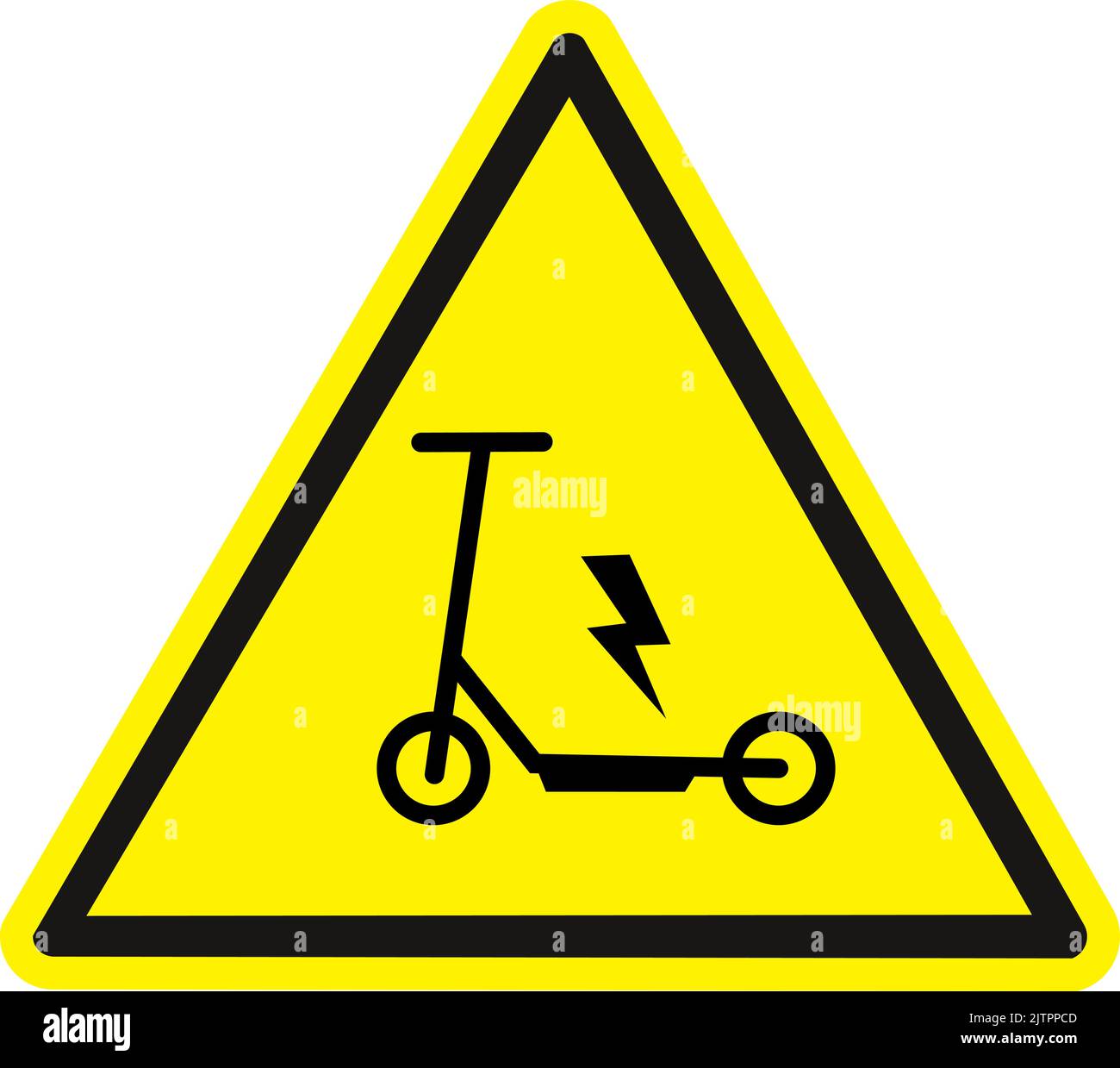 Scooter eco friendly green mobility and transport. Scooter warning ...