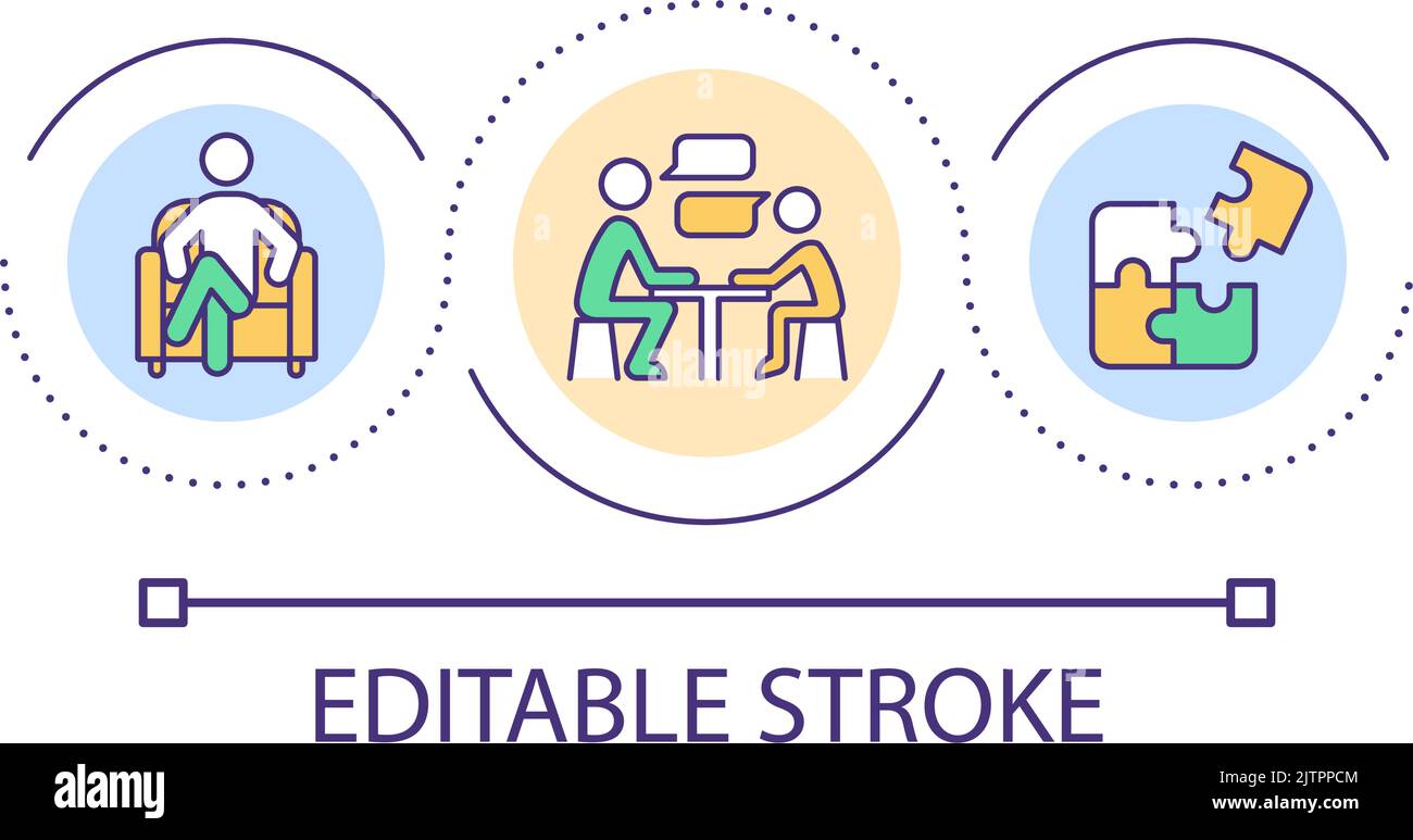 School counselor loop concept icon Stock Vector Image & Art - Alamy