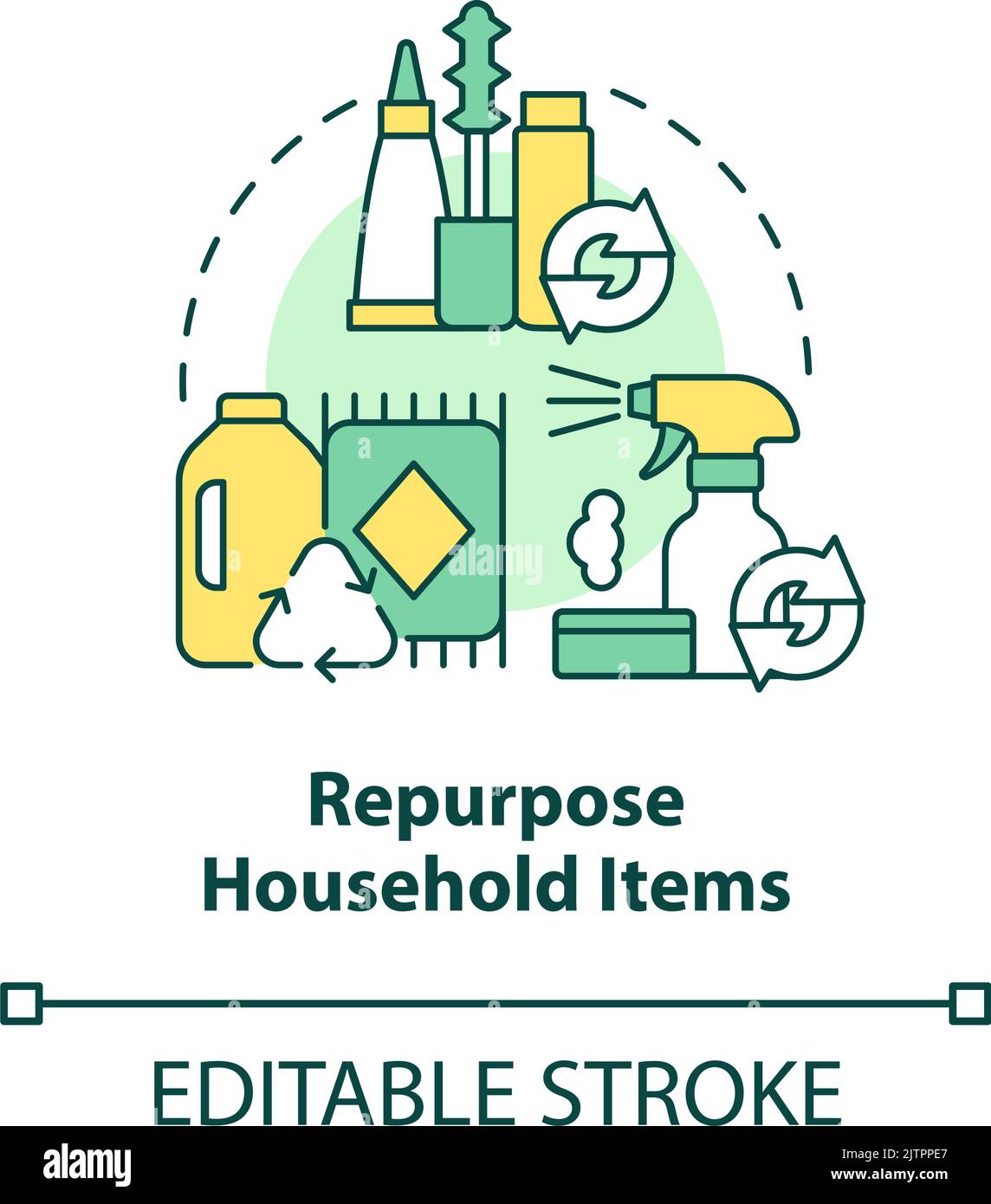 Repurpose household items concept icon Stock Vector Image & Art - Alamy Repurpose household items concept icon Stock Vector Image & Art - Alamy