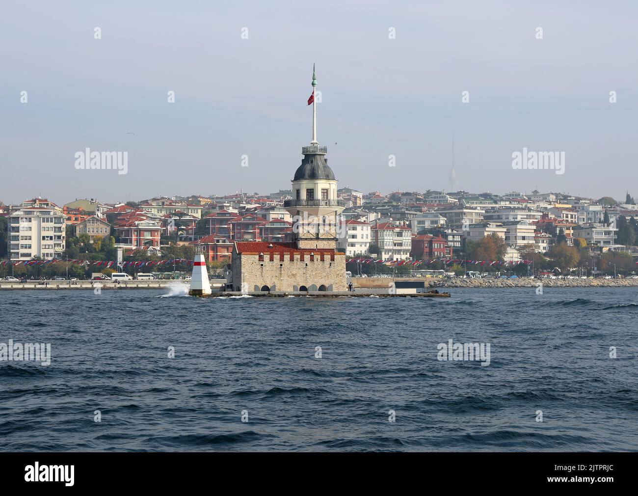 ISTANBUL,TURKEY-NOV 02: Maiden's Tower aka Kiz Kulesi with Buildings of ...