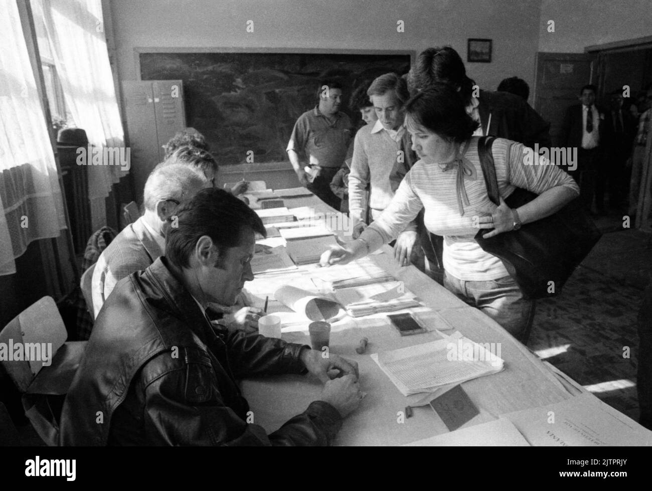 Bucharest, Romania, May 20, 1990. The first democratic elections after ...